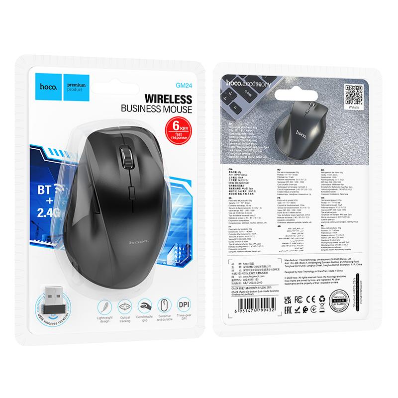 Cellandsell Buy Mouse Hoco Gm24 Mystic Six Button Dual Mode Business